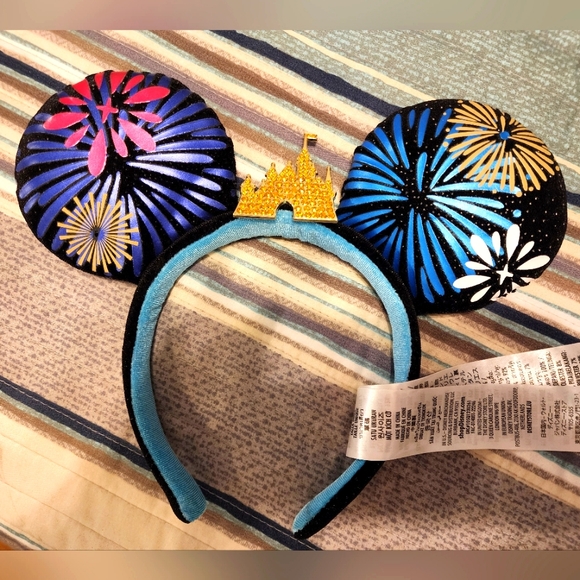 Disney | Accessories | Disney 5 Year Anniversary Fireworks Mickey Ears ...